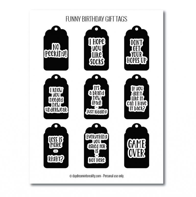100+ Birthday Gift Tags Free PDF Printables (All in this article ...