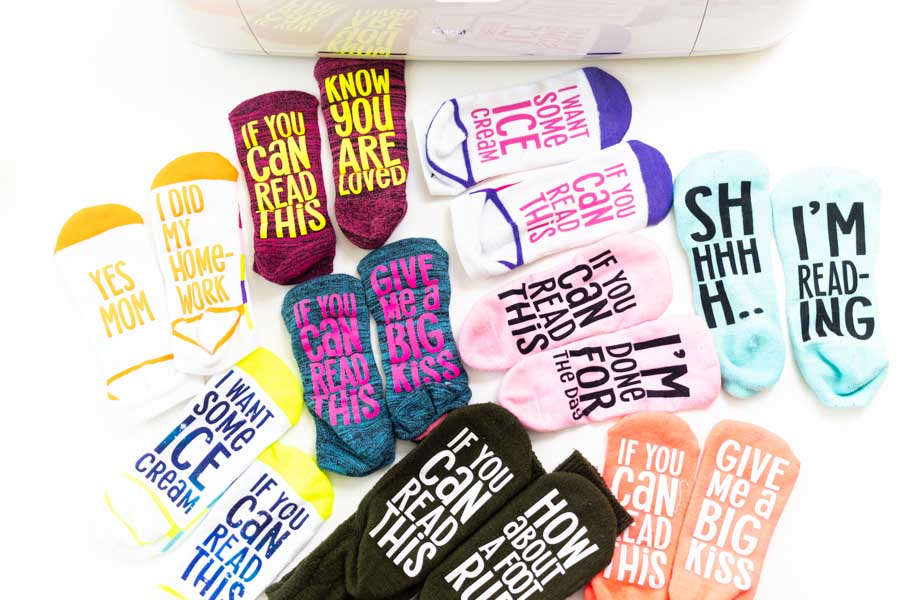 DIY Personalized Cricut Socks | With Iron-On (HTV) and Infusible Ink ...