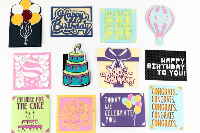 Make Free Birthday Cards with Cricut | 12 Free SVG Templates ~ Daydream ...