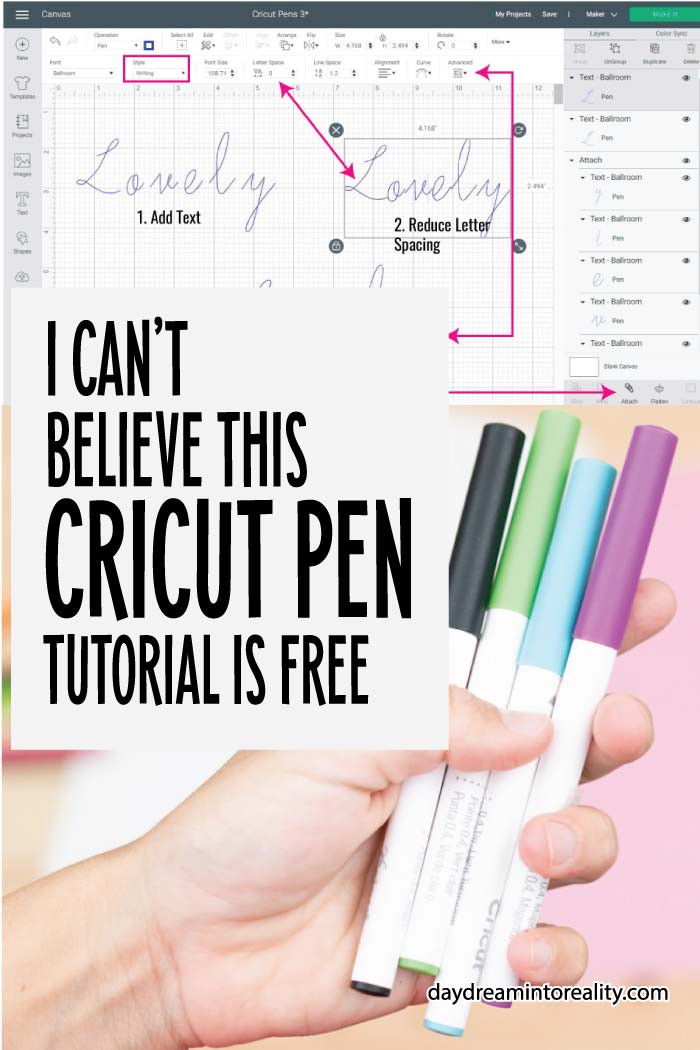 How to Use Cricut Pens with your Cricut - Draw/Write ~ Daydream Into ...