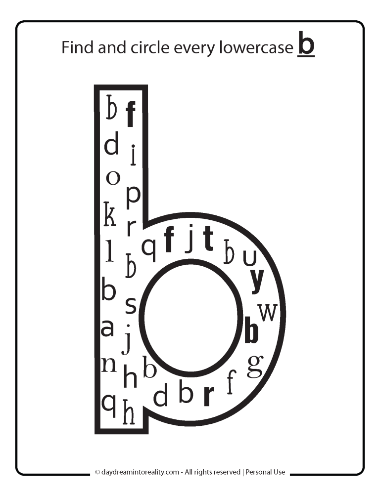 Letter B Worksheets - 55+ Free PDF Printables ~ Daydream Into Reality