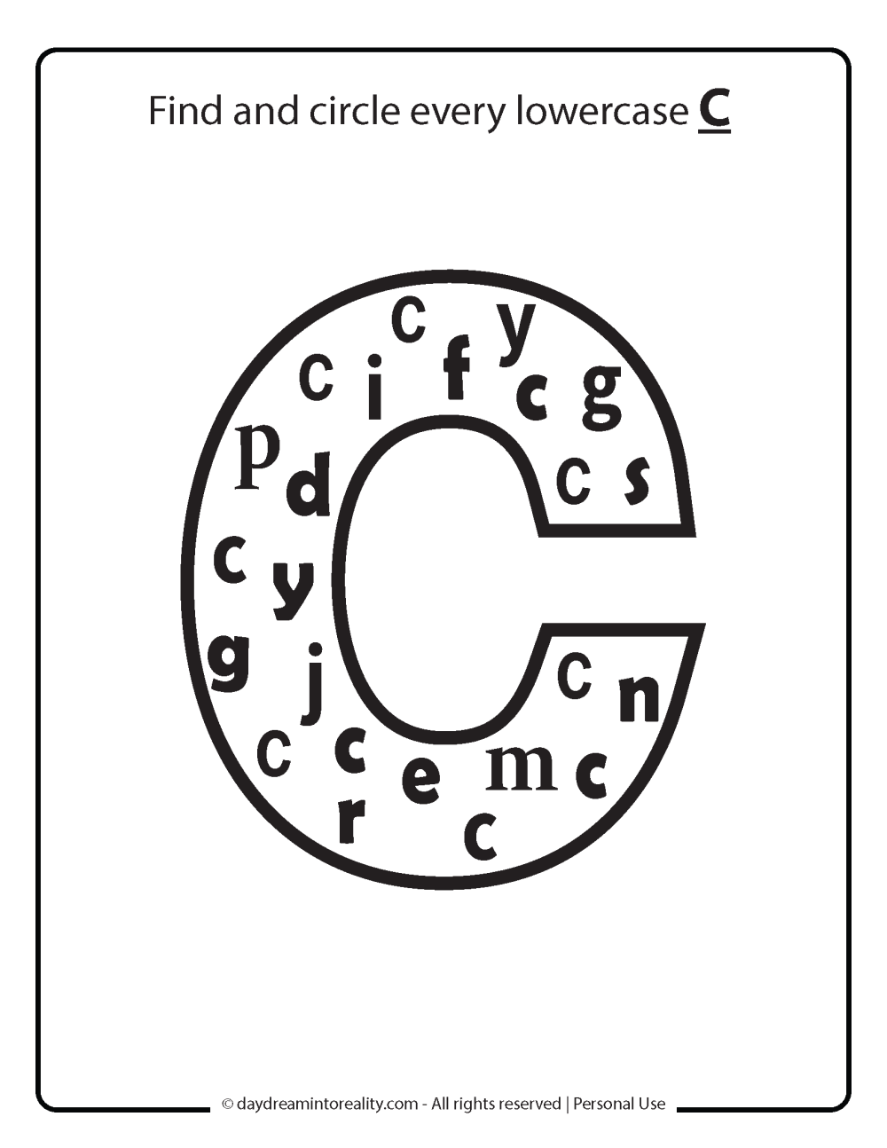 Letter C Worksheets - 55+ Free PDF Printables ~ Daydream Into Reality