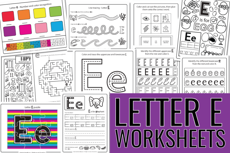 Letter E Worksheets - 55+ Free PDF Printables ~ Daydream Into Reality
