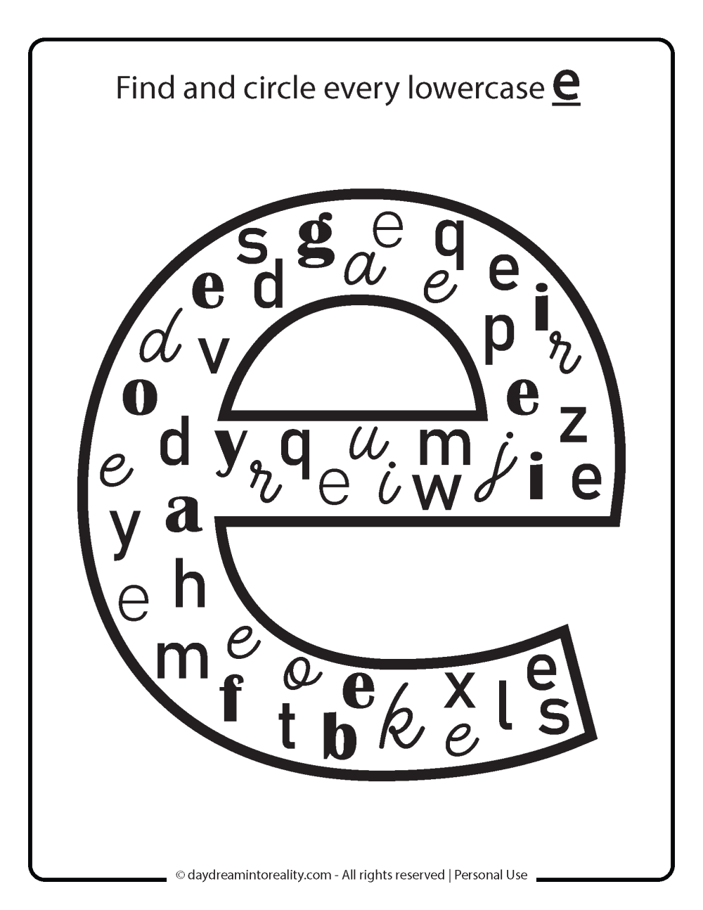 Letter E Worksheets - 55+ Free PDF Printables ~ Daydream Into Reality
