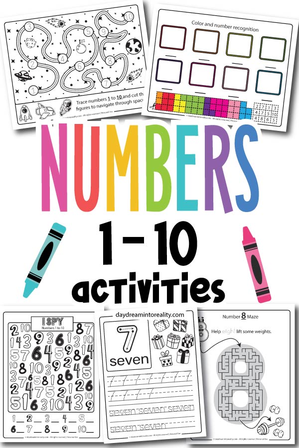 Numbers 1 to 10 Worksheets Free PDF Printables | Tracing, Mazes, Games ...