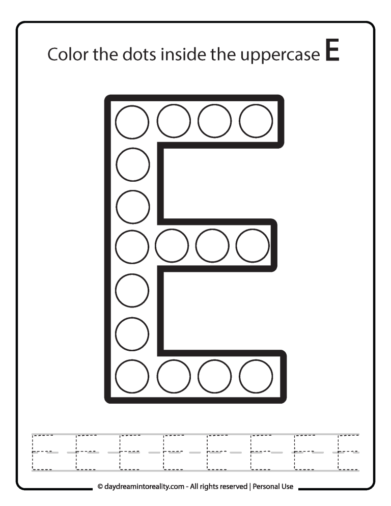 Free PDF Alphabet Dot Marker Worksheets - Color & Trace! ~ Daydream ...