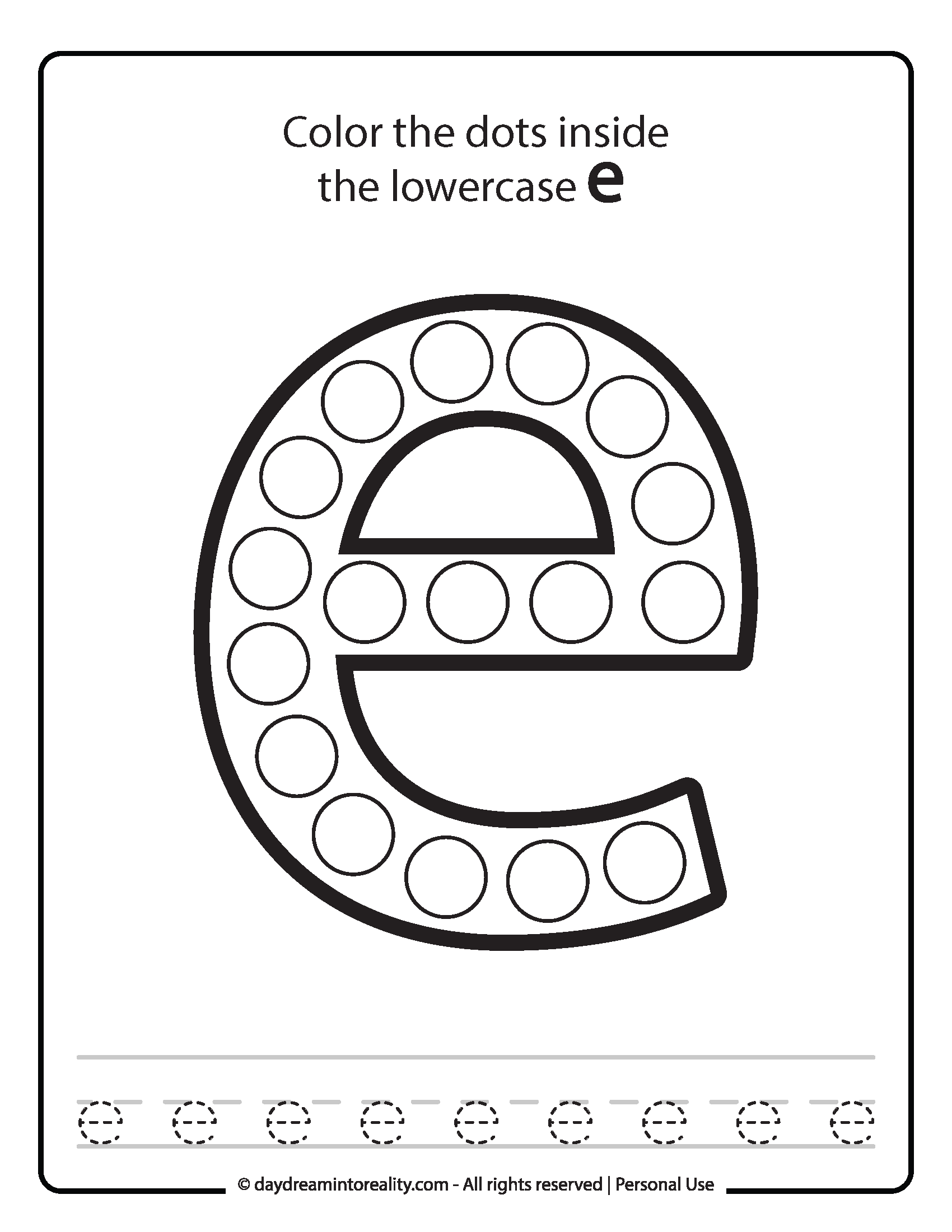 Free PDF Alphabet Dot Marker Worksheets - Color & Trace! ~ Daydream ...