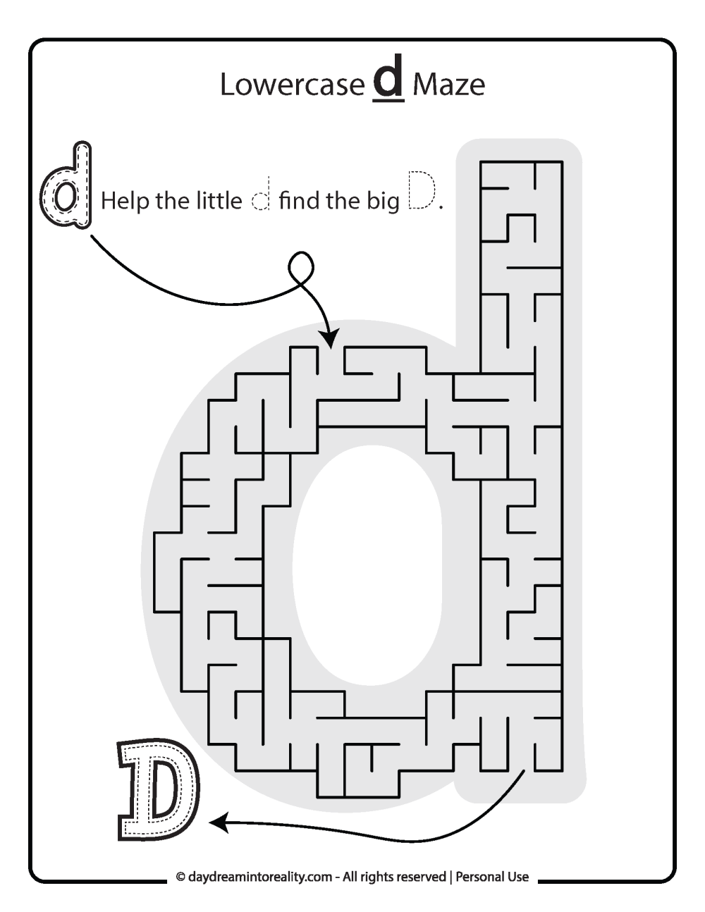 Alphabet Mazes Free PDF Printables! - Color, Trace, and more ...