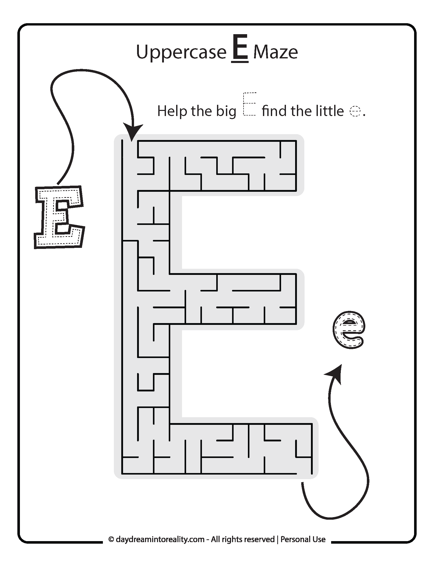 Alphabet Mazes Free PDF Printables! - Color, Trace, and more ...