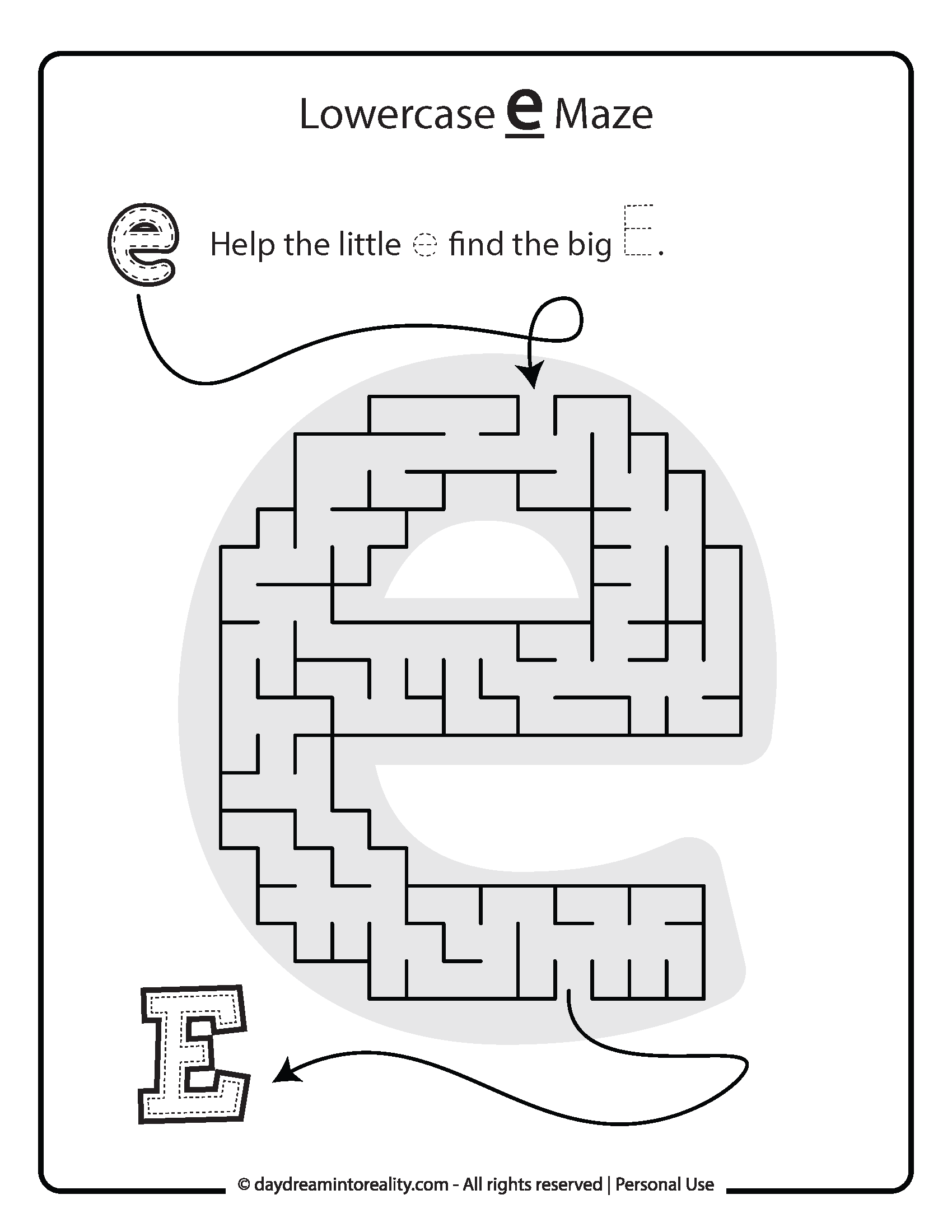 Alphabet Mazes Free PDF Printables! - Color, Trace, and more ...