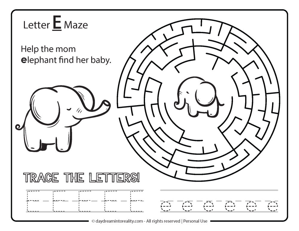 Alphabet Mazes Free PDF Printables! - Color, Trace, and more ...