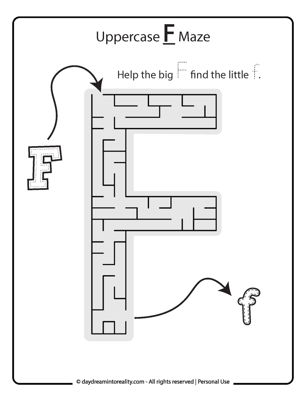 Alphabet Mazes Free PDF Printables! - Color, Trace, and more ...