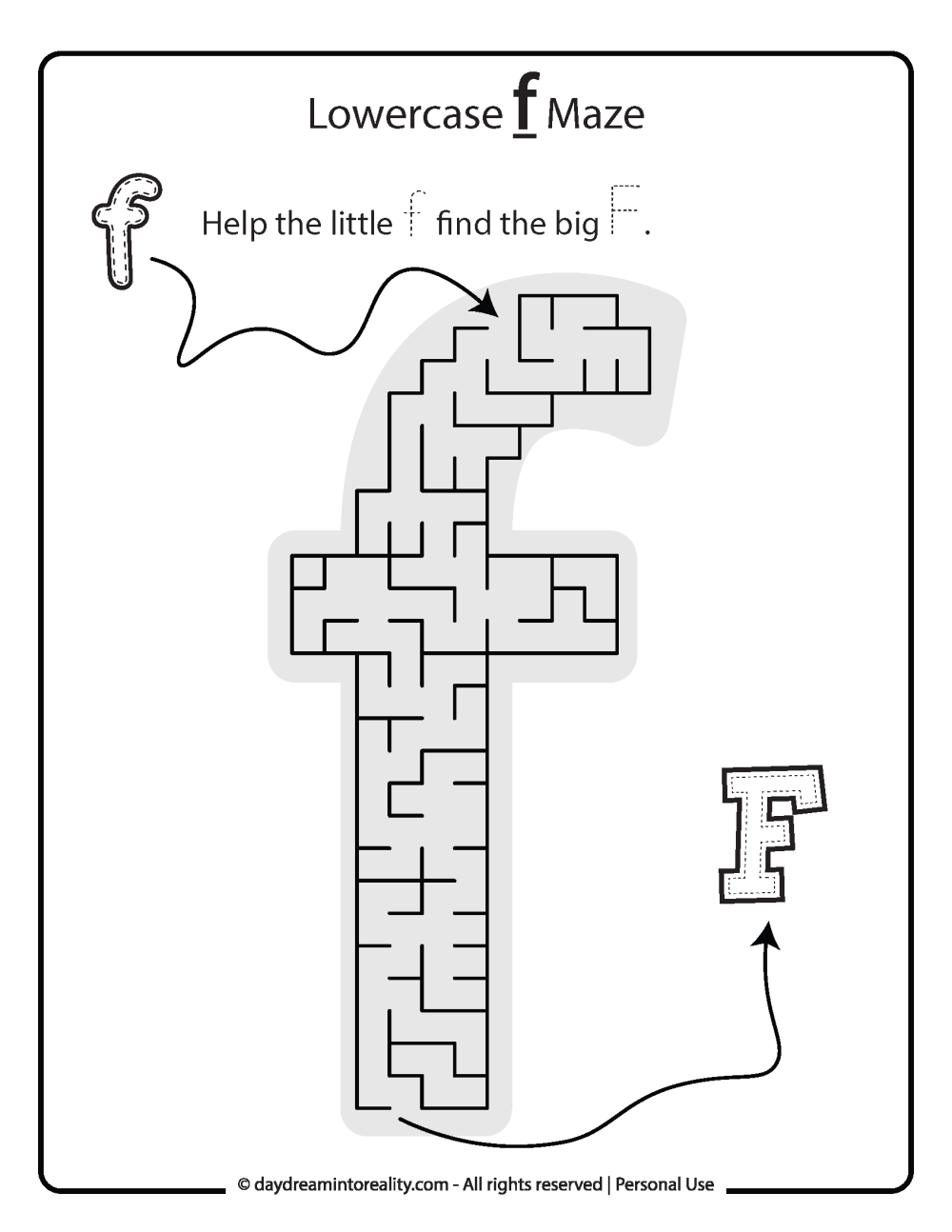 Alphabet Mazes Free PDF Printables! - Color, Trace, and more ...