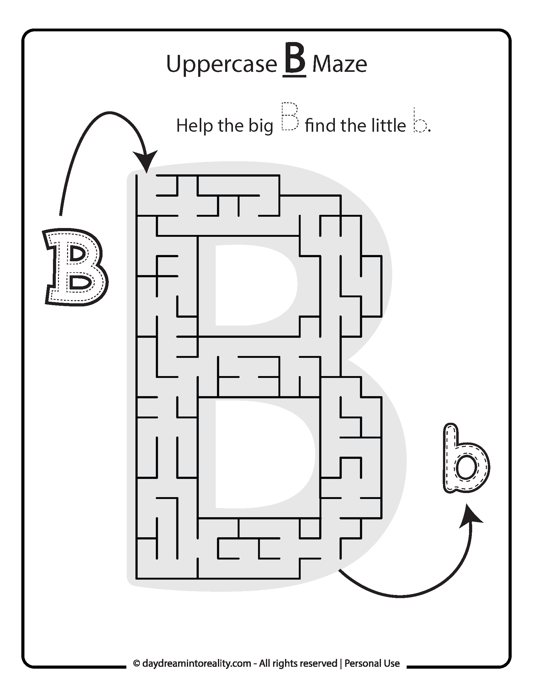 Alphabet Mazes Free PDF Printables! - Color, Trace, and more ...