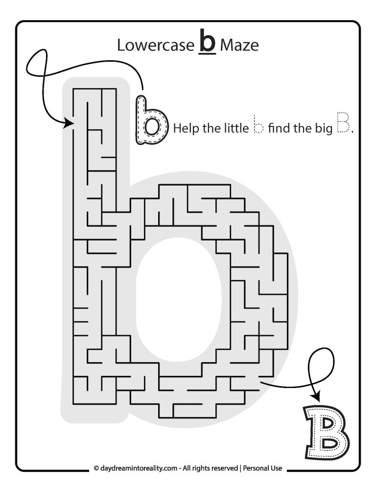 Alphabet Mazes Free PDF Printables! - Color, Trace, and more ...