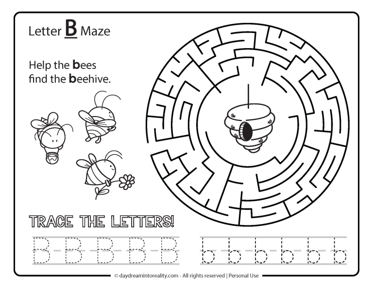 Alphabet Mazes Free PDF Printables! - Color, Trace, and more ...