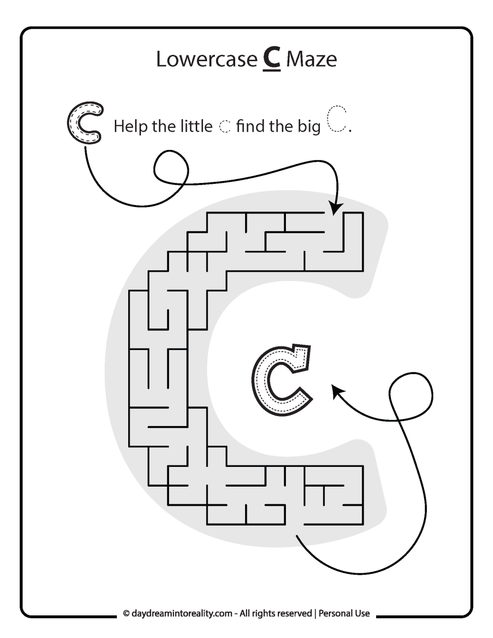 Alphabet Mazes Free PDF Printables! - Color, Trace, and more ...