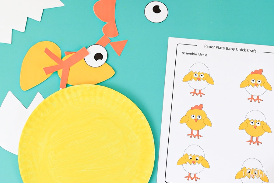 Paper Plate Baby Chick Craft | Free PDF Template! ~ Daydream Into Reality