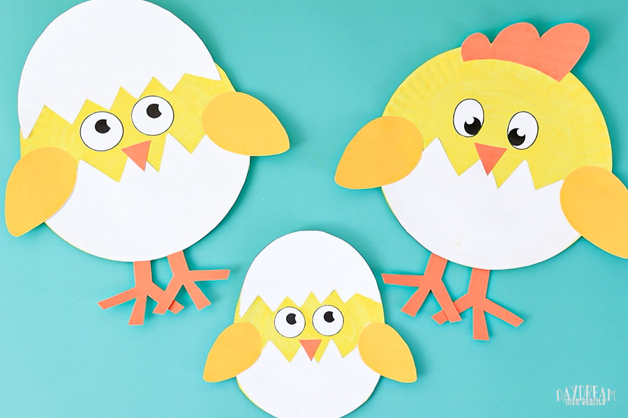 Paper Plate Baby Chick Craft | Free PDF Template! ~ Daydream Into Reality