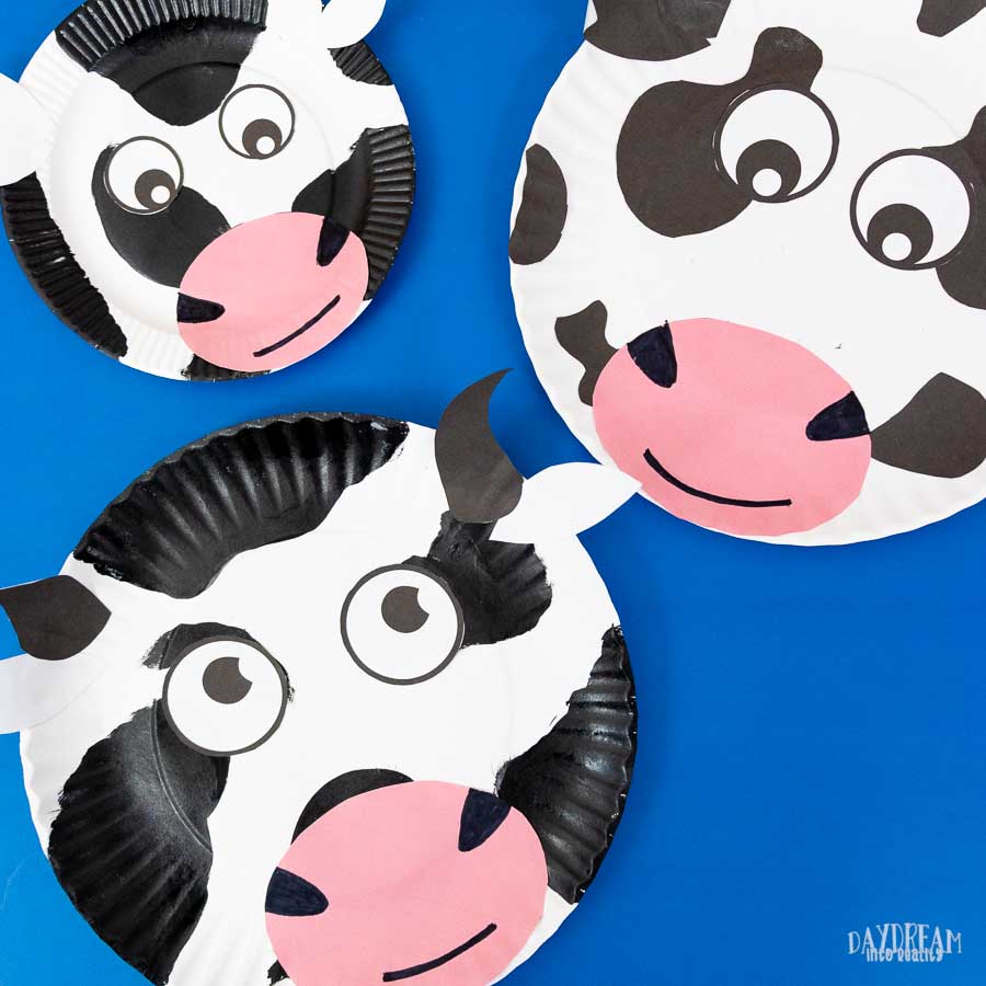 Paper Plate Cow Craft | Free PDF Template! ~ Daydream Into Reality