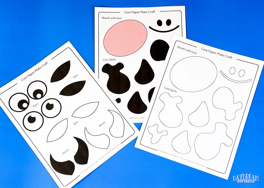 Paper Plate Cow Craft | Free PDF Template! ~ Daydream Into Reality