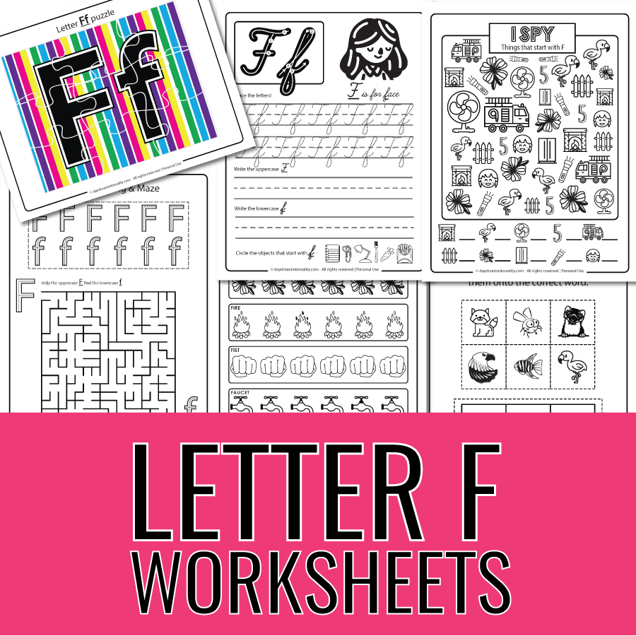Letter F Worksheets - 55+ Free PDF Printables ~ Daydream Into Reality