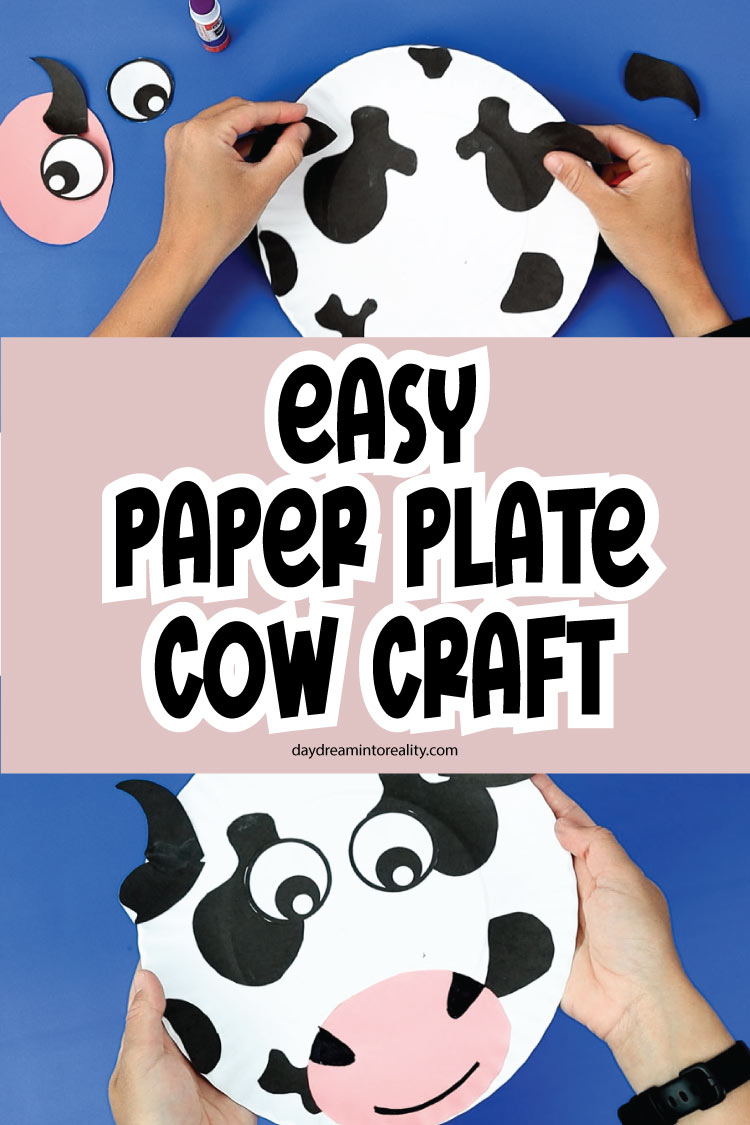 Paper Plate Cow Craft | Free PDF Template! ~ Daydream Into Reality