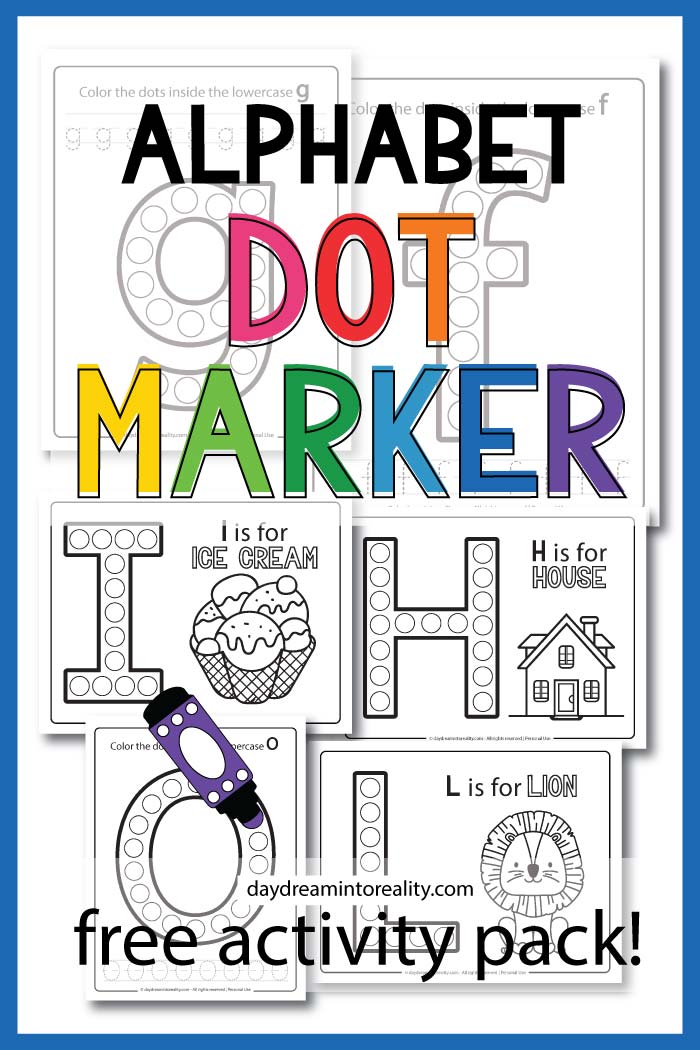 Free PDF Alphabet Dot Marker Worksheets - Color & Trace! ~ Daydream ...