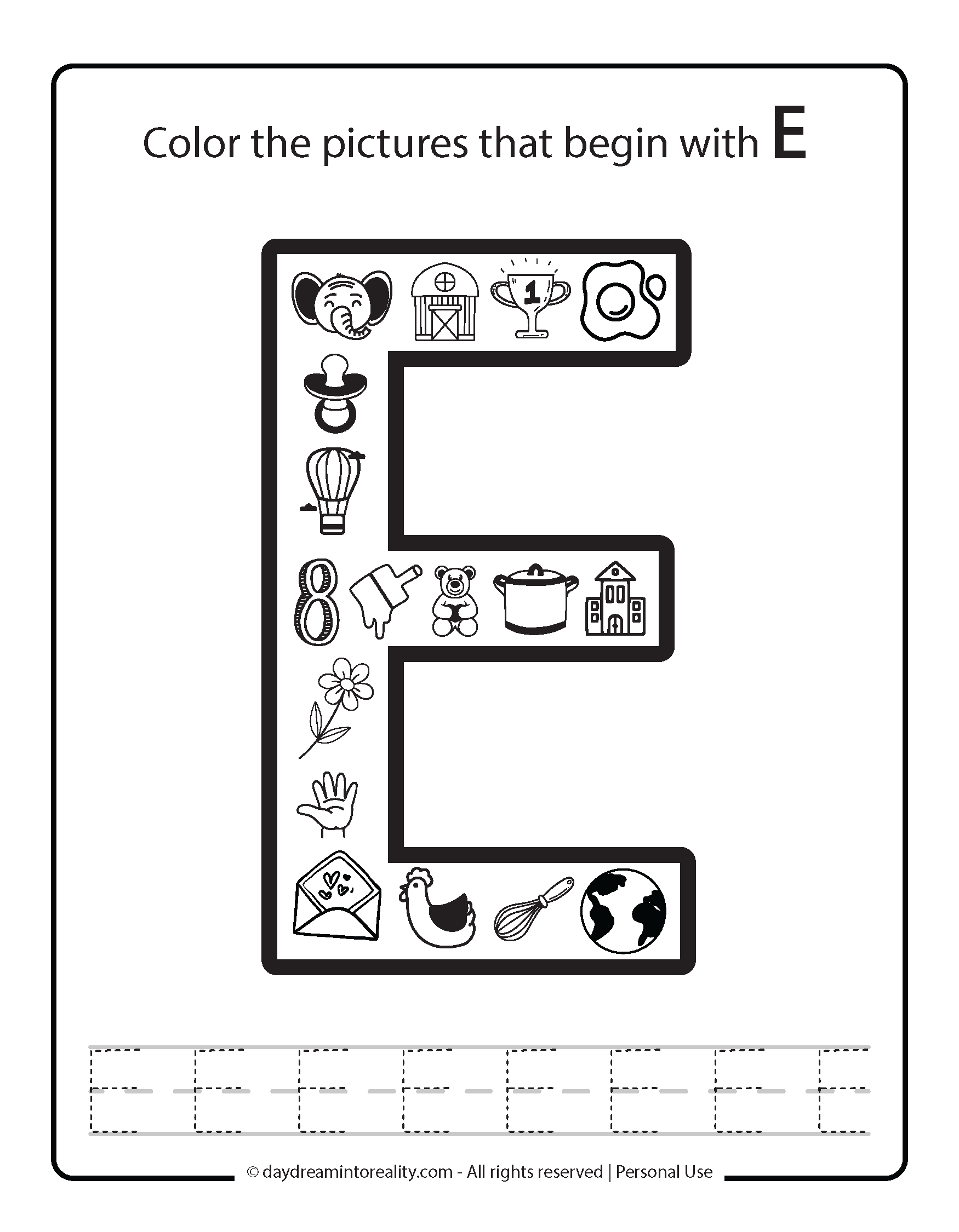 Free PDF Beginning Alphabet Sound Worksheets – Color The Right Picture ...