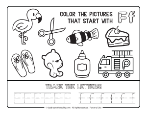 Free PDF Beginning Alphabet Sound Worksheets - Color The Right Picture ...