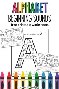Free PDF Beginning Alphabet Sound Worksheets - Color The Right Picture ...