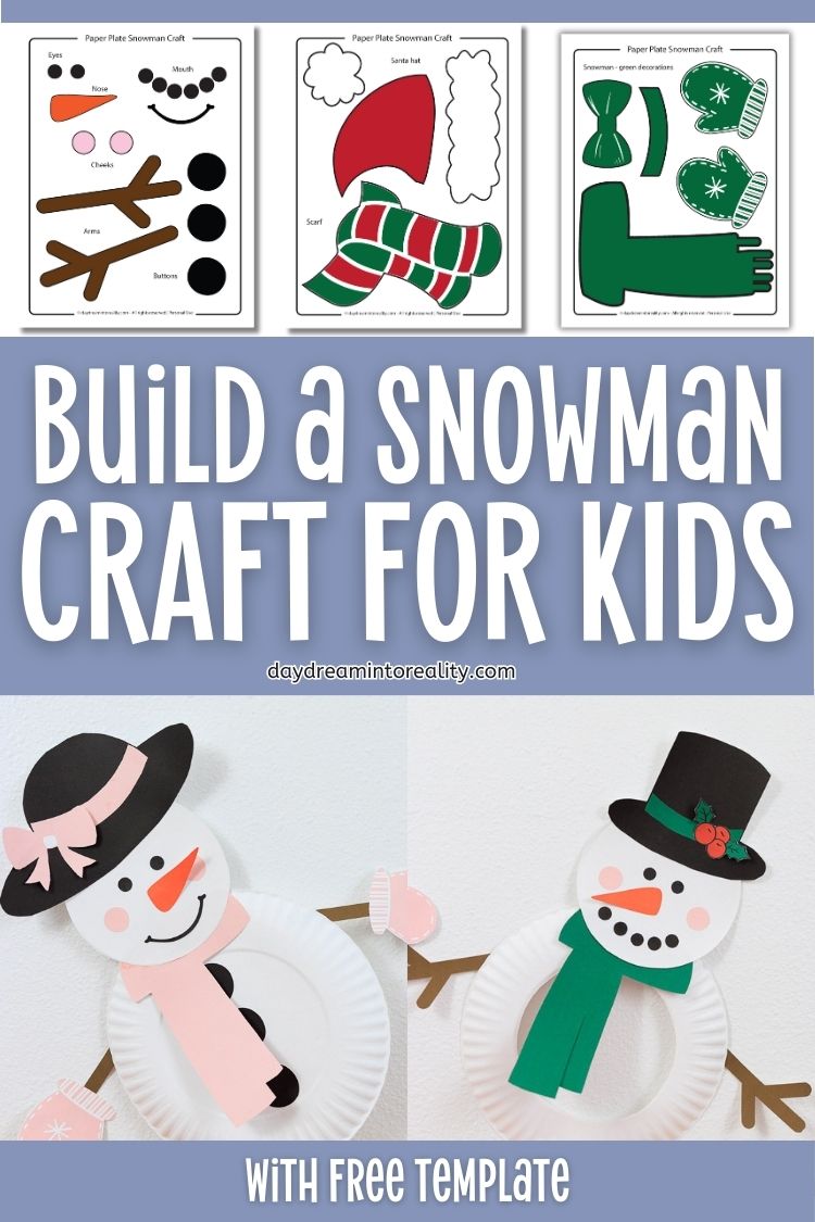 Paper Plate Snowman Craft for Kids | Free PDF Template! ~ Daydream Into ...