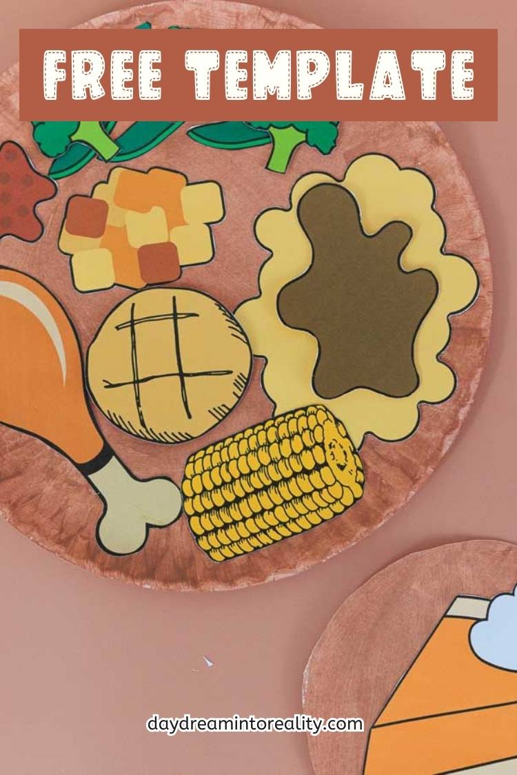 Thanksgiving Dinner Paper Plate Craft | Free PDF Template! ~ Daydream ...