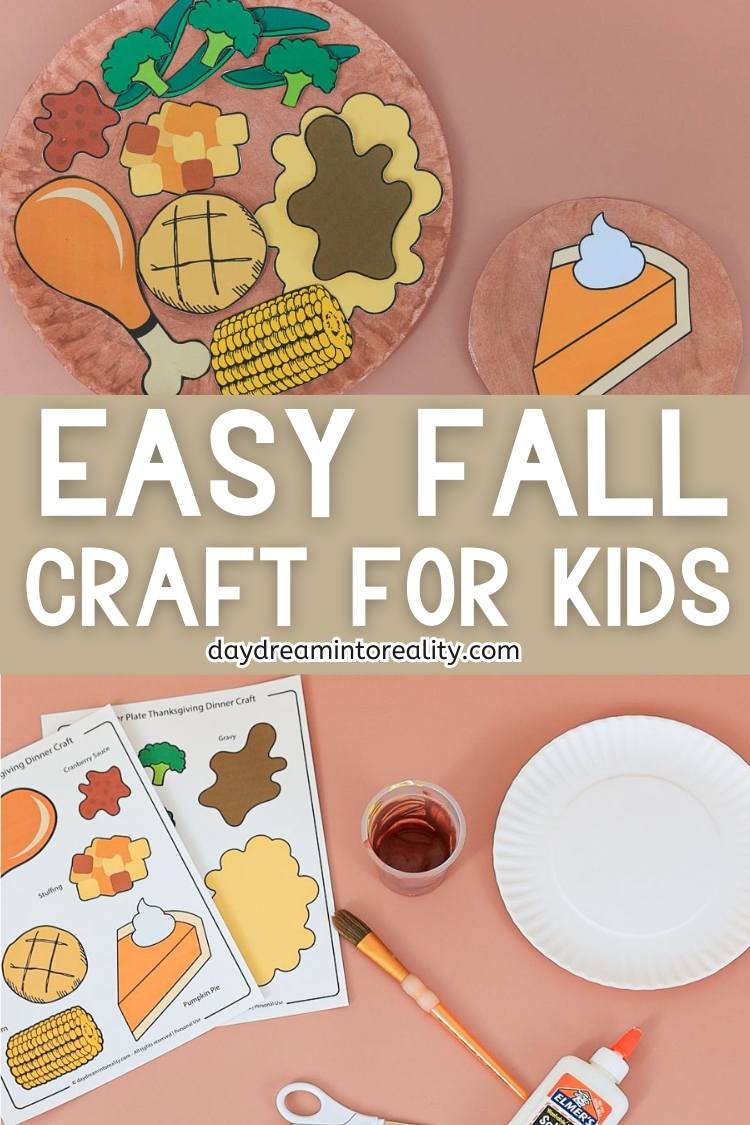 Thanksgiving Dinner Paper Plate Craft | Free PDF Template! ~ Daydream ...