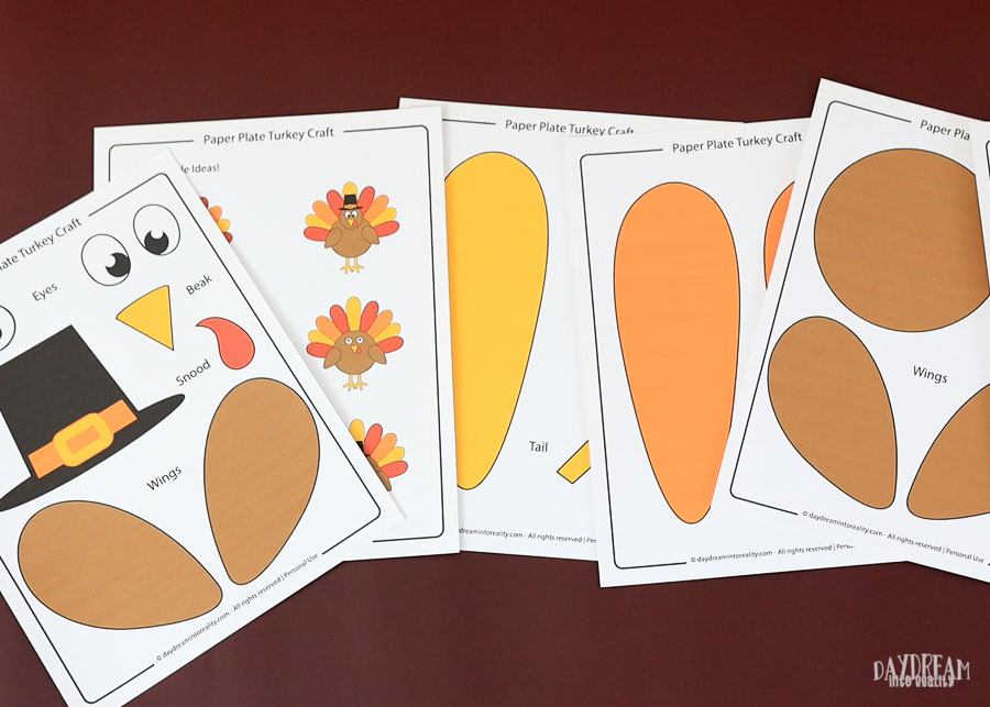 Paper Plate Turkey Craft for Kids | Free PDF Template! ~ Daydream Into ...