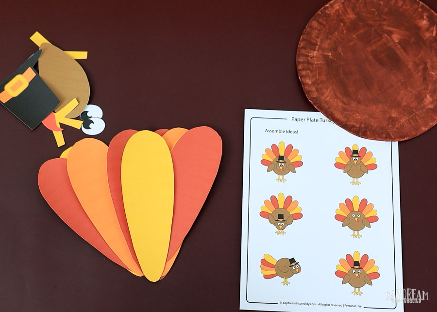 Paper Plate Turkey Craft for Kids | Free PDF Template! ~ Daydream Into ...