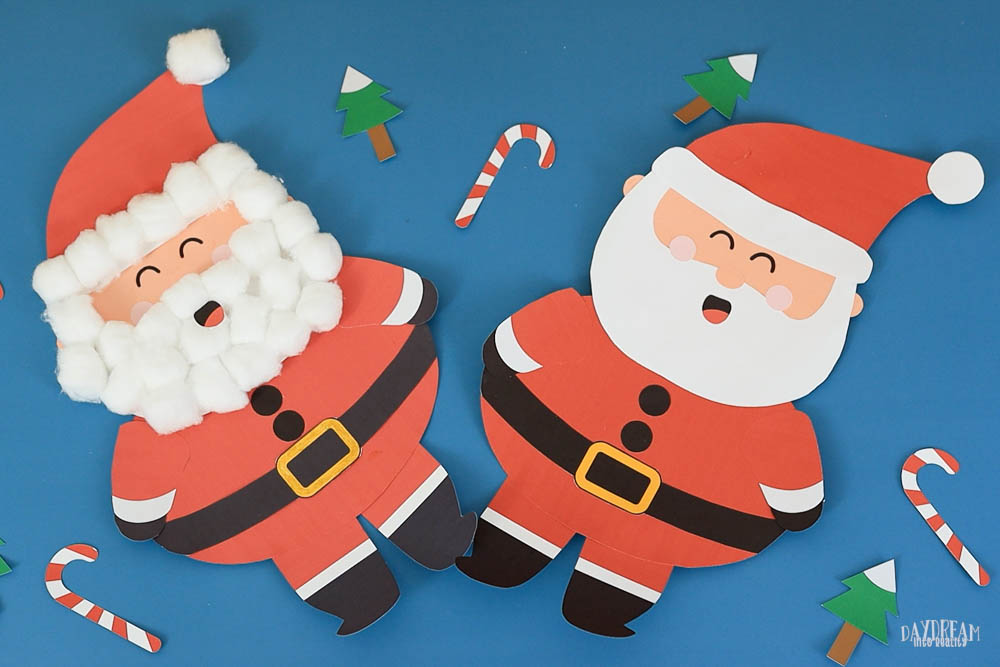 Paper Build a Santa Craft For Kids | Free PDF Template! ~ Daydream Into ...