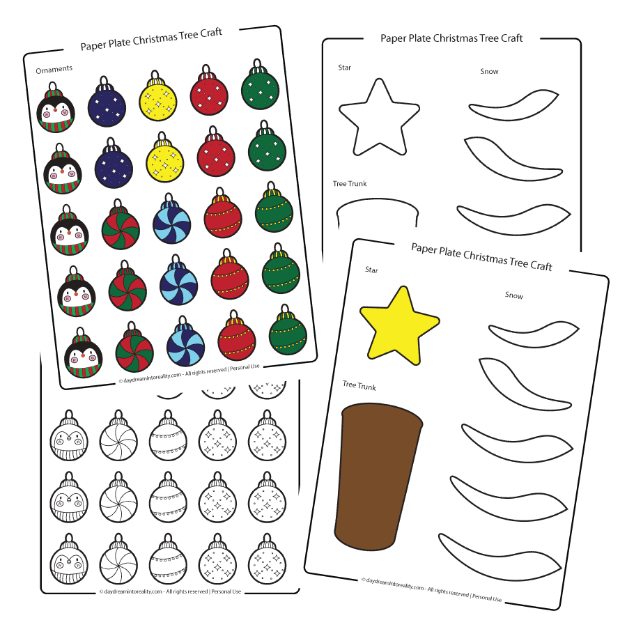 Paper Plate Christmas Tree Craft for Kids | Free PDF Template ...