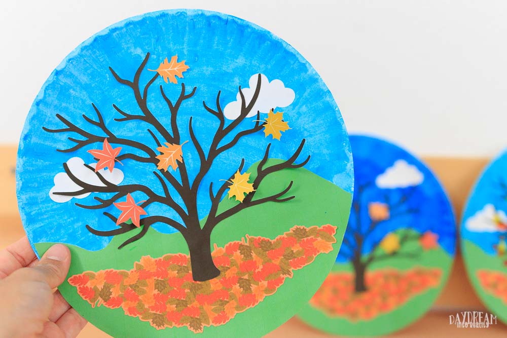 Fall Paper Plate Tree Craft for Kids | Free PDF Template! ~ Daydream ...