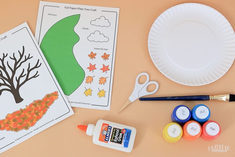 Fall Paper Plate Tree Craft for Kids | Free PDF Template! ~ Daydream ...