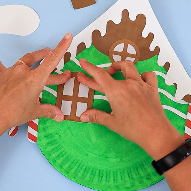 Paper Plate Gingerbread House Craft for Kids | Free PDF Template ...