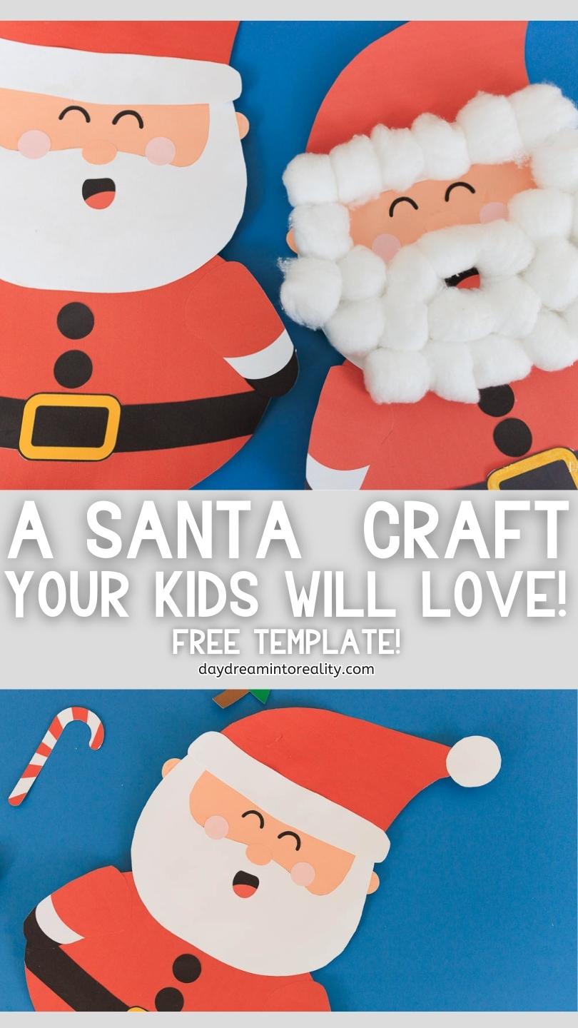 Paper Build a Santa Craft For Kids | Free PDF Template! ~ Daydream Into ...
