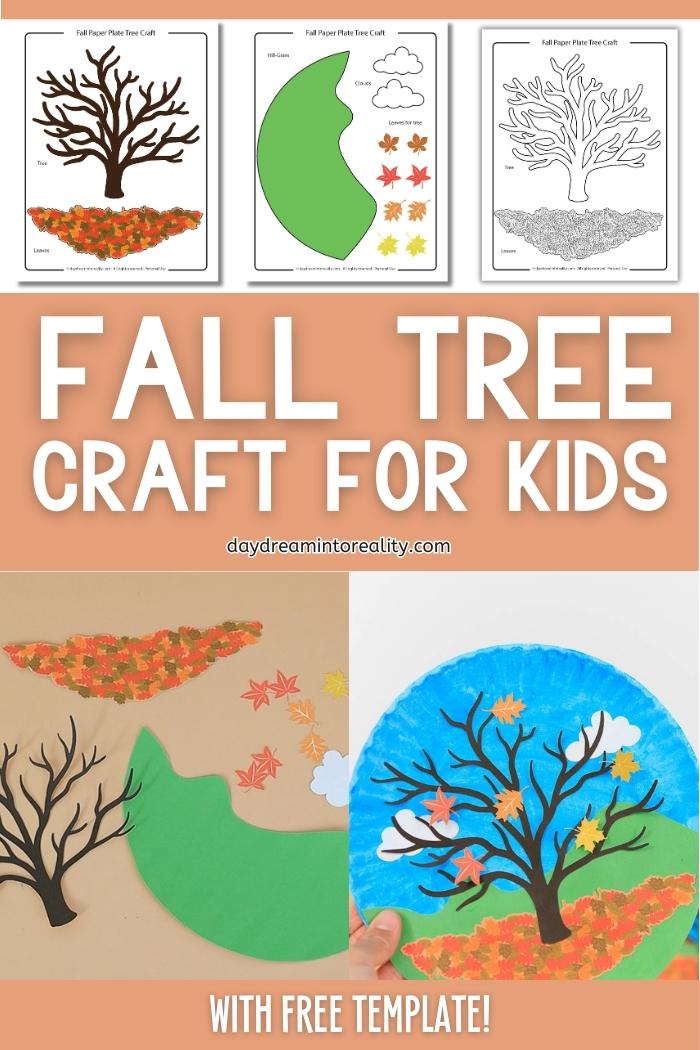 Fall Paper Plate Tree Craft for Kids | Free PDF Template! ~ Daydream ...