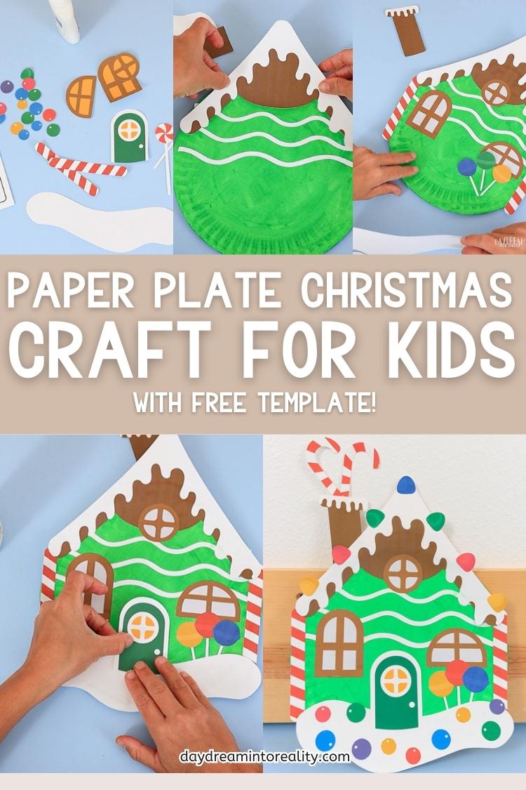 Paper Plate Gingerbread House Craft for Kids | Free PDF Template ...