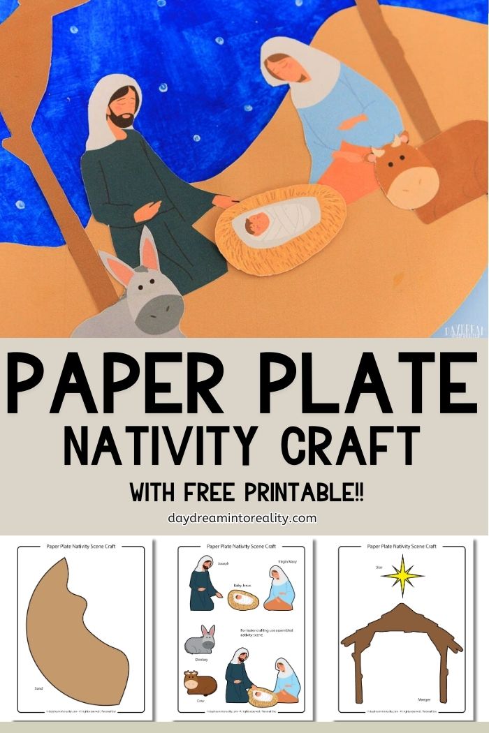 Paper Plate Nativity (Manger) Craft For Kids | Free PDF Template ...