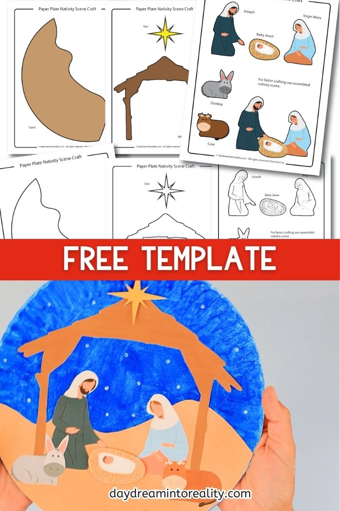 Paper Plate Nativity (Manger) Craft For Kids | Free PDF Template ...