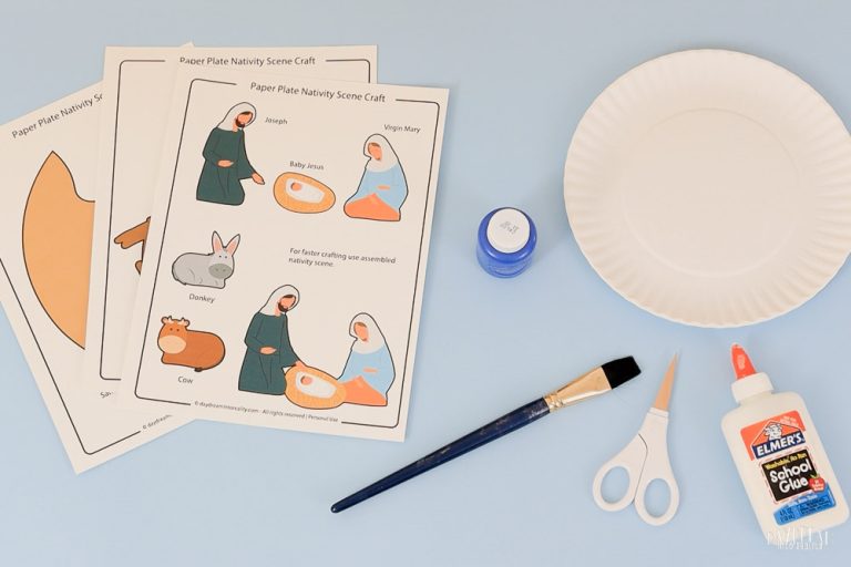 Paper Plate Nativity (Manger) Craft For Kids | Free PDF Template ...