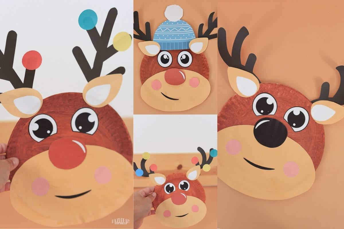 Paper Plate Reindeer Craft for Kids | Free PDF Template! ~ Daydream ...