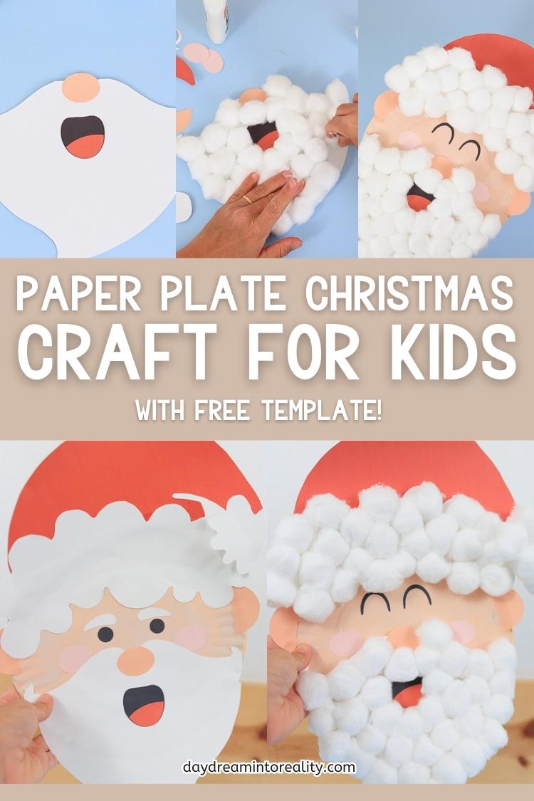 Paper Plate Santa Craft for Kids | Free PDF Template! ~ Daydream Into ...