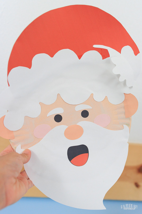 Paper Plate Santa Craft for Kids | Free PDF Template! ~ Daydream Into ...
